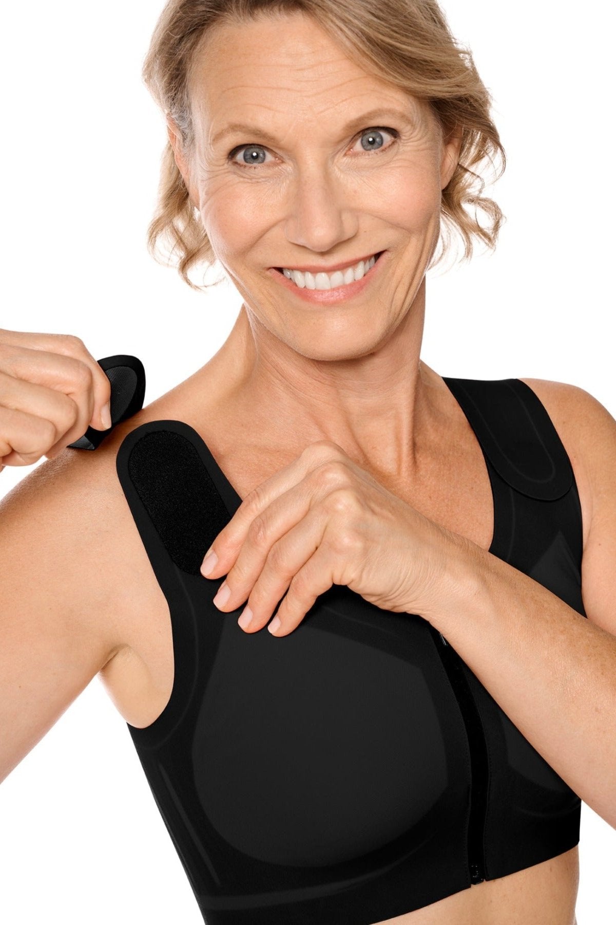 Amoena Lymph Flow Front Closure Soft Bra - Black | Erilan