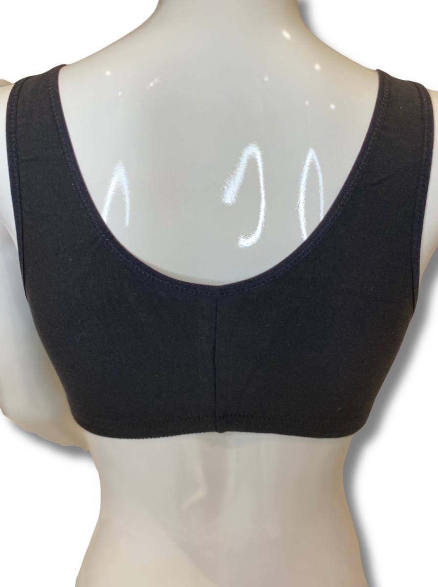 ABC Leisure Front Fastening Mastectomy Bra - Black | Erilan